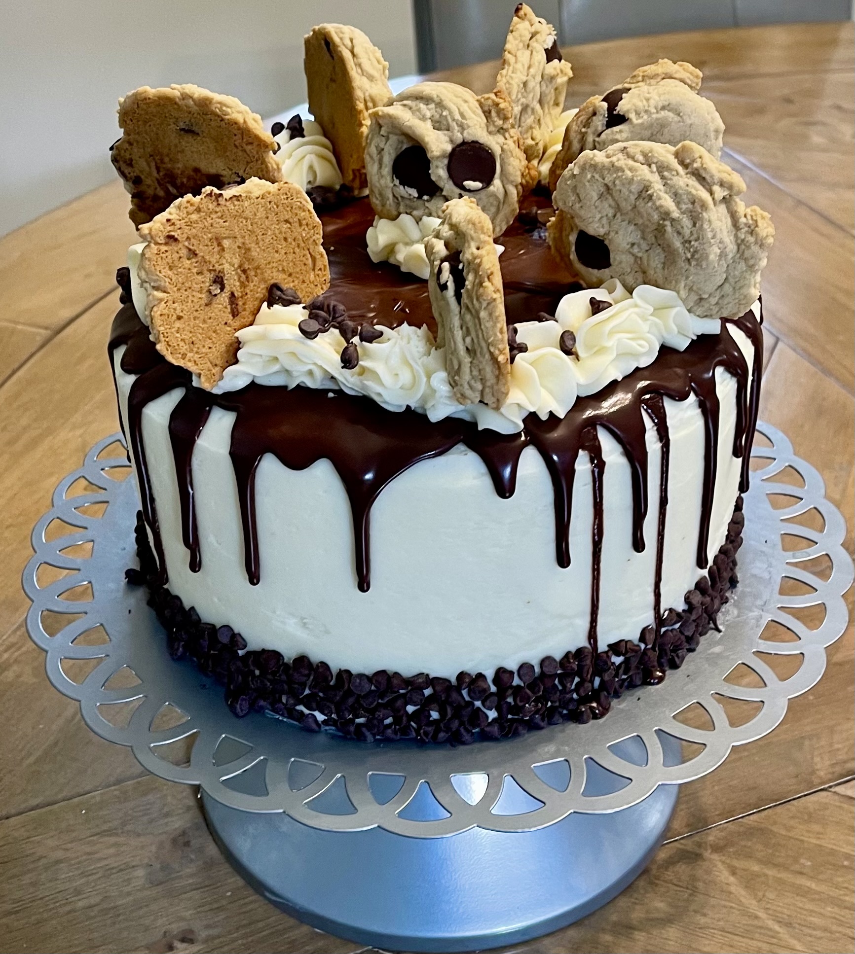 Chocolate Chip Cookie Cake - Bake The Edge Off